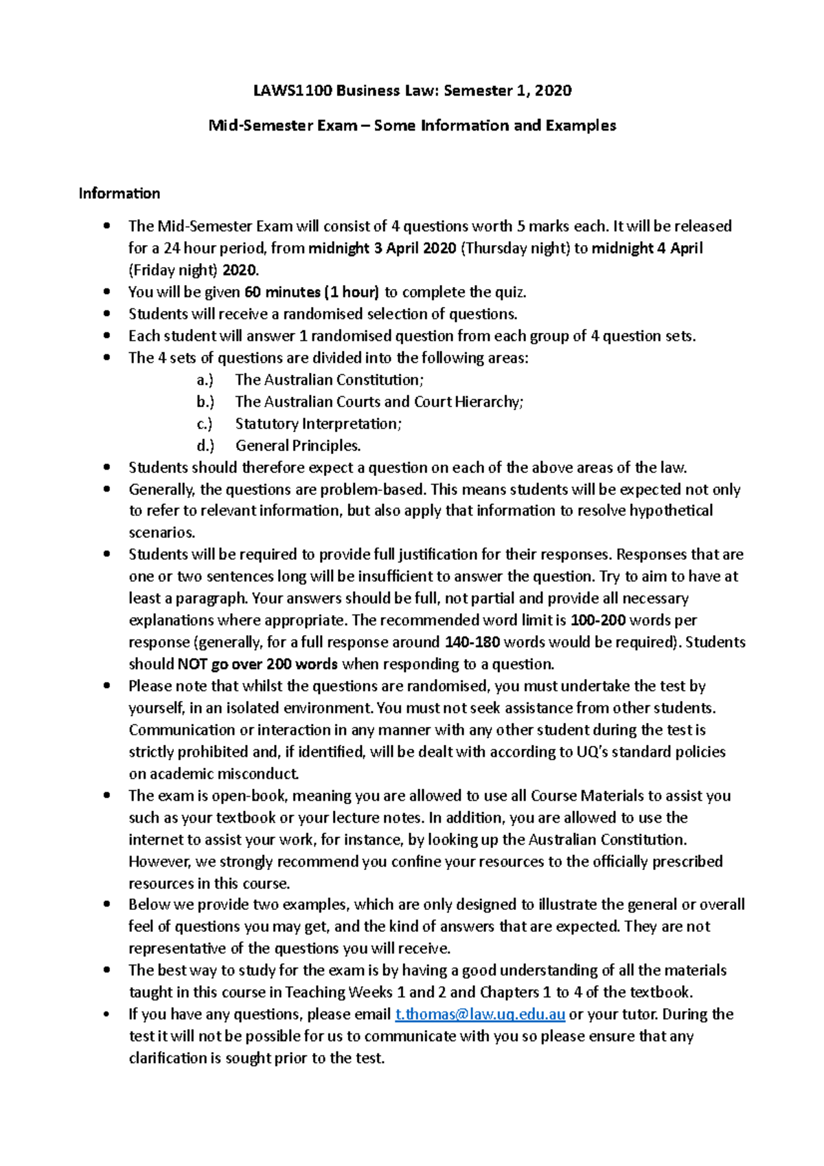 LAWS1100 Business Law - Tips and Examples - LAWS1100 Business Law ...