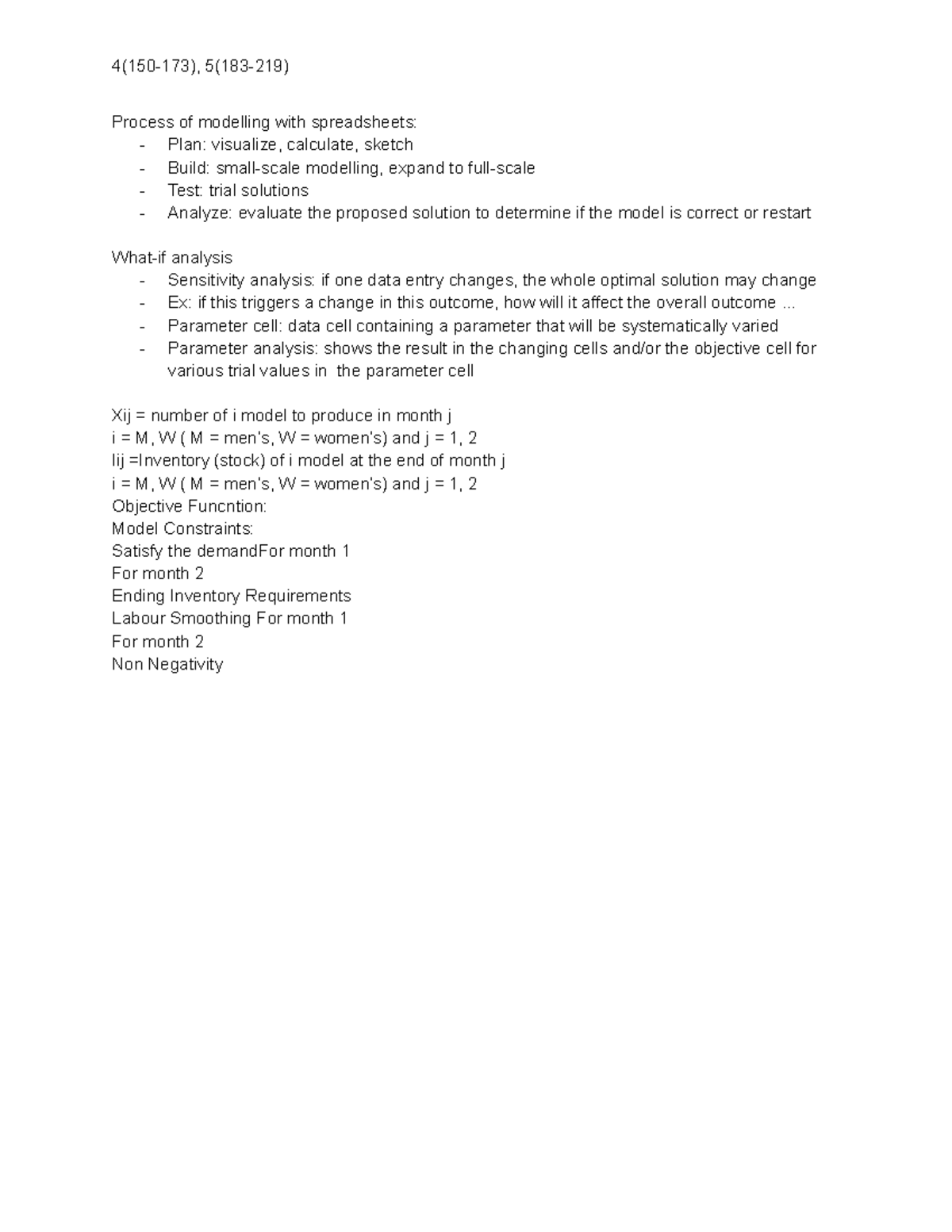 Week 4 - Lecture and textbook summary - 4(150-173), 5(183-219) Process of modelling with - Studocu