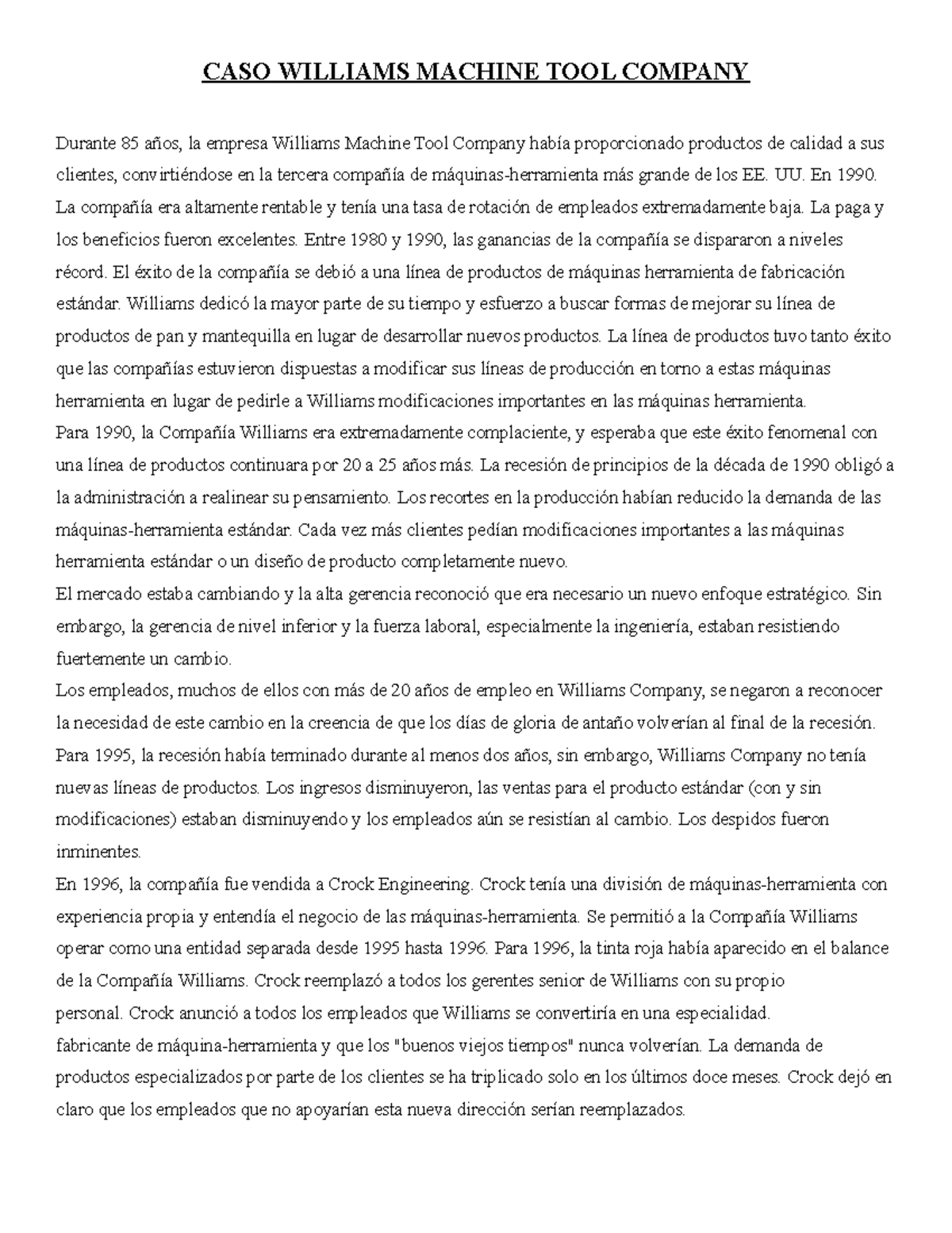 CASO Williams Machine TOOL Company - CASO WILLIAMS MACHINE TOOL COMPANY ...