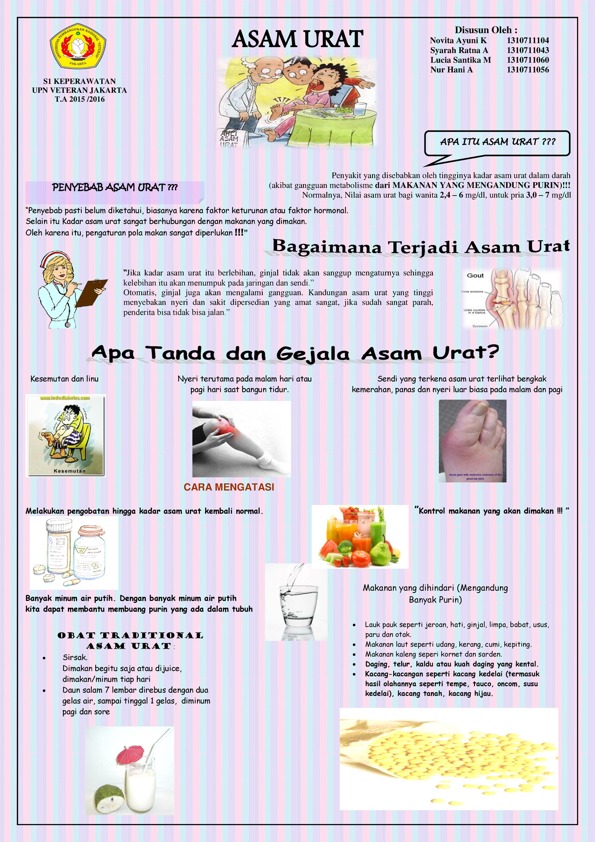 388330059 Poster Asam Urat - ASAM URAT Penyakit yang disebabkan oleh ...