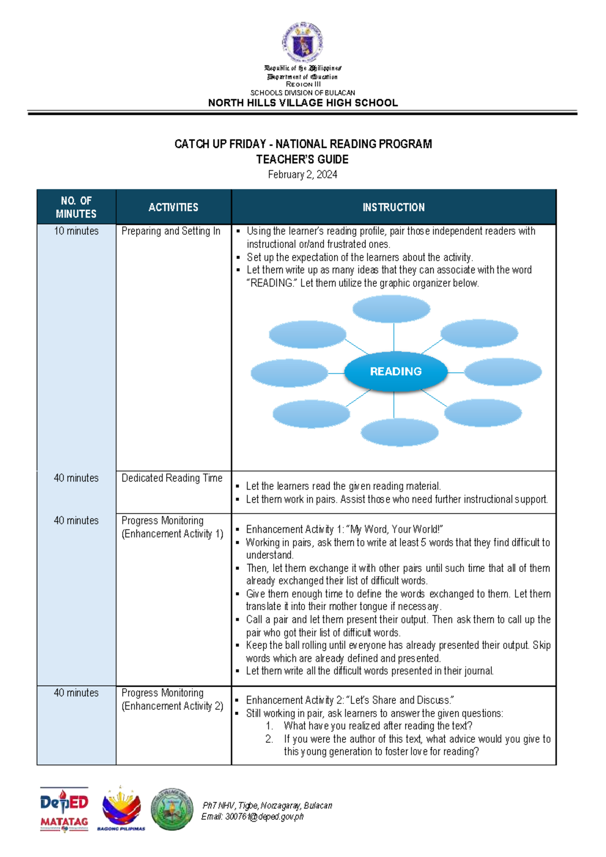 Catch UP Friday NRP Teachers Guide - Republic of the Philippines ...