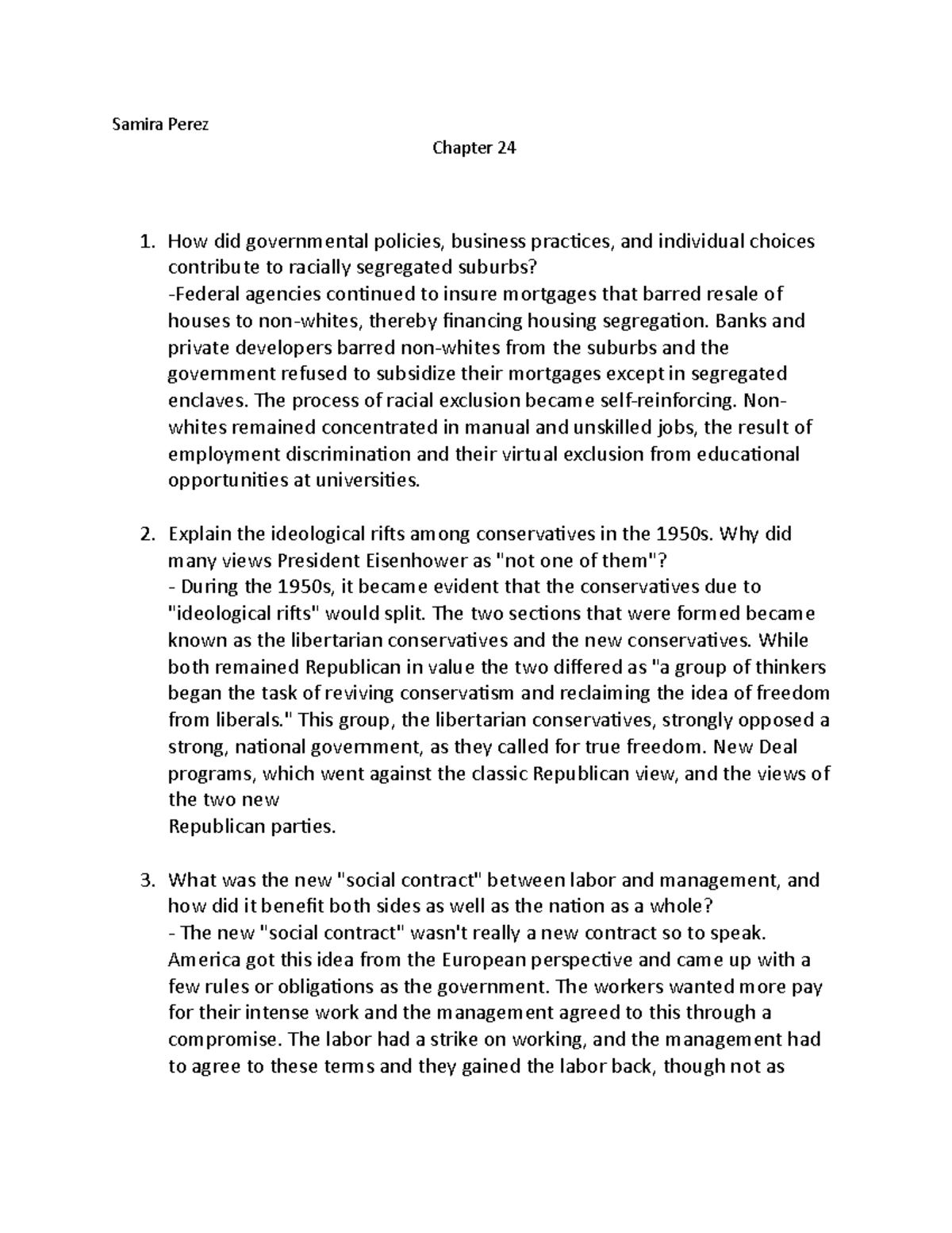 Chapt 24 - Samira Perez Chapter 24 How did governmental policies ...