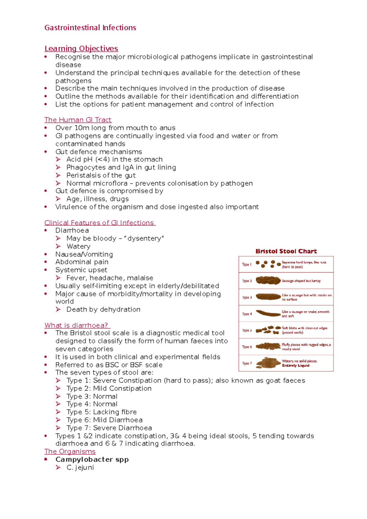 Lecture 21 - GI tract infections - Gastrointestinal Infections Learning ...