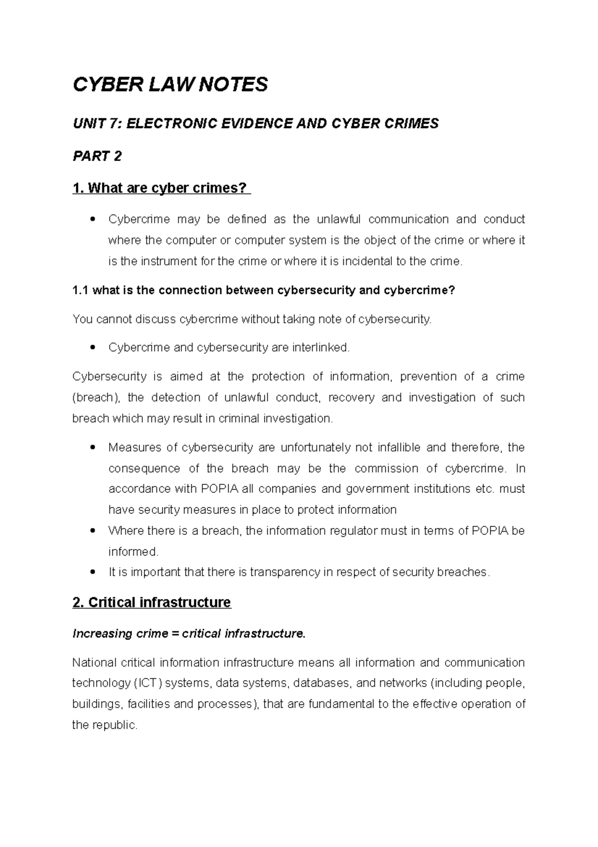 Cyber LAW Notes Unit 7 Part 2 - CYBER LAW NOTES UNIT 7: ELECTRONIC ...