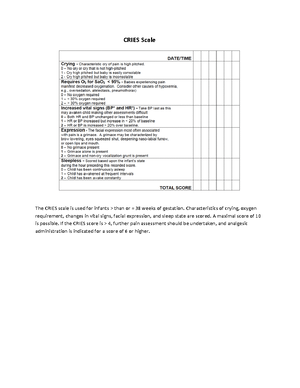 Newborn assessment - Clinical notes - NUR1310 - Studocu