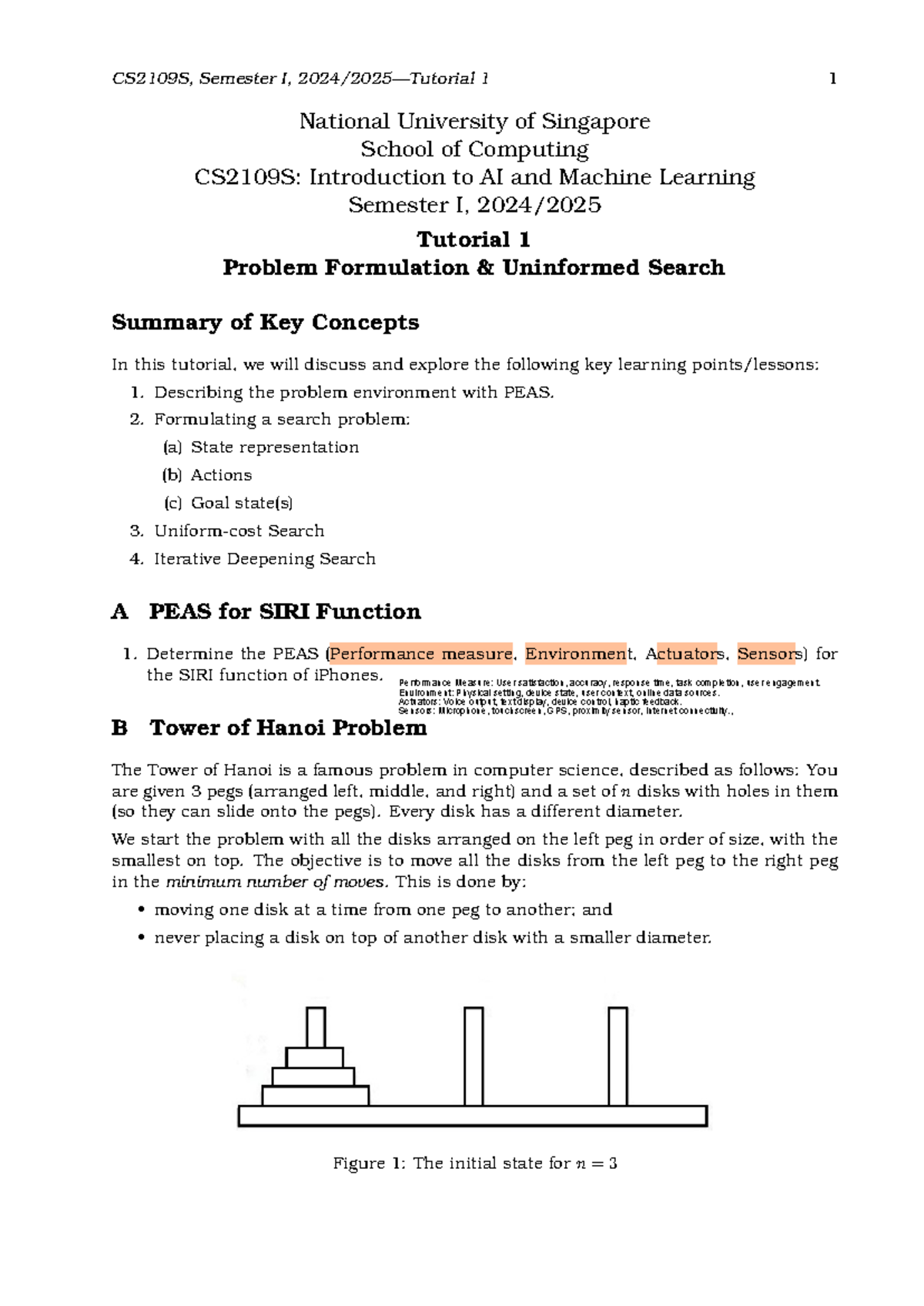 Tutorial 1 - NIL - CS2109S, Semester I, 2024/2025—Tutorial 1 1 National University of Singapore ...