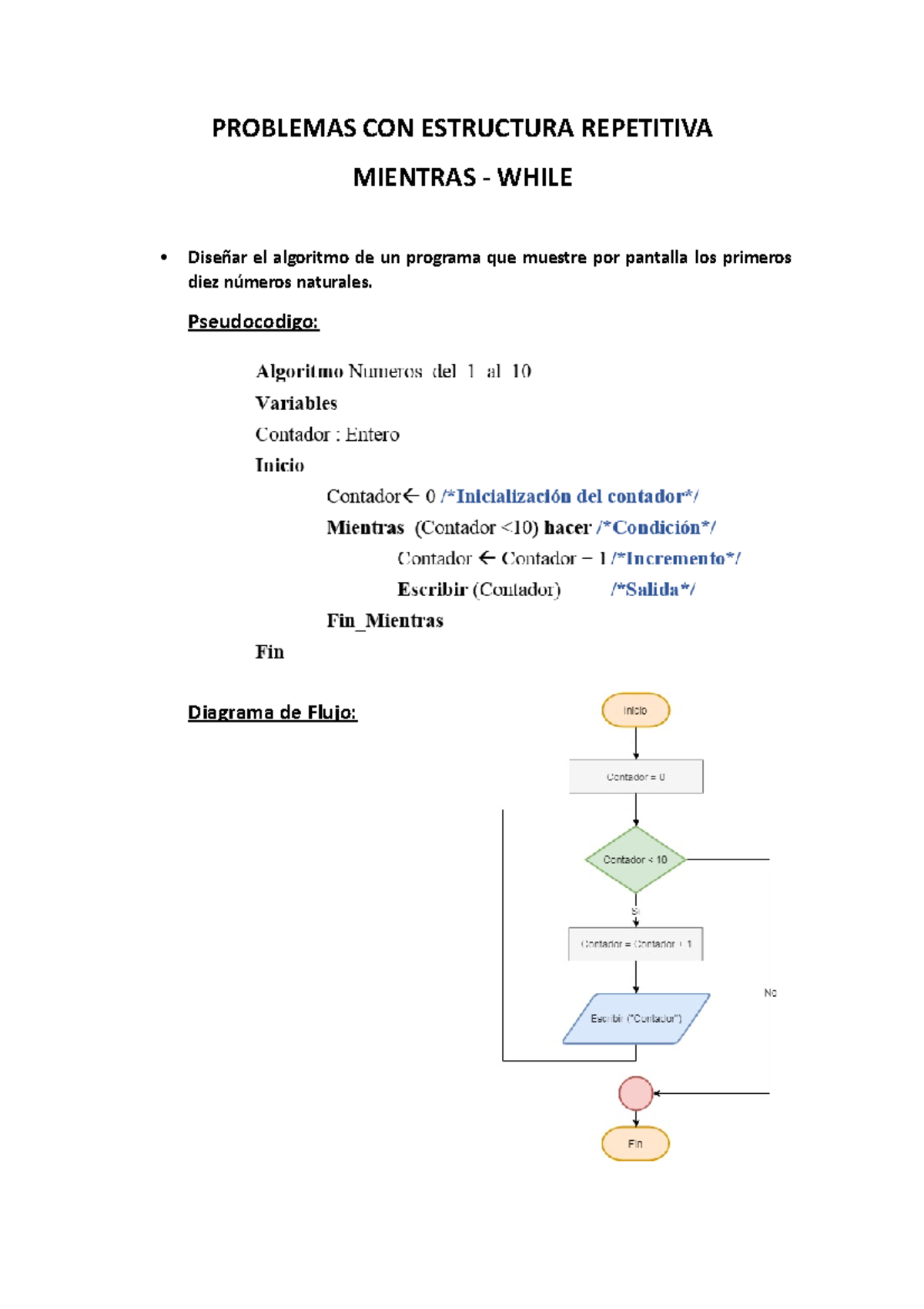 Problemas CON Estructura Repetitiva Mientras - PROBLEMAS CON ESTRUCTURA ...