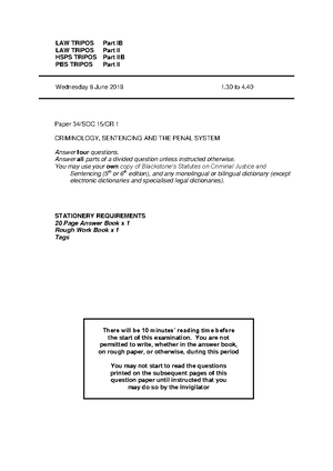 Tripos Paper 34 - Final csps - LWT1 - LAW TRIPOS PART IB LWT2 - LAW ...