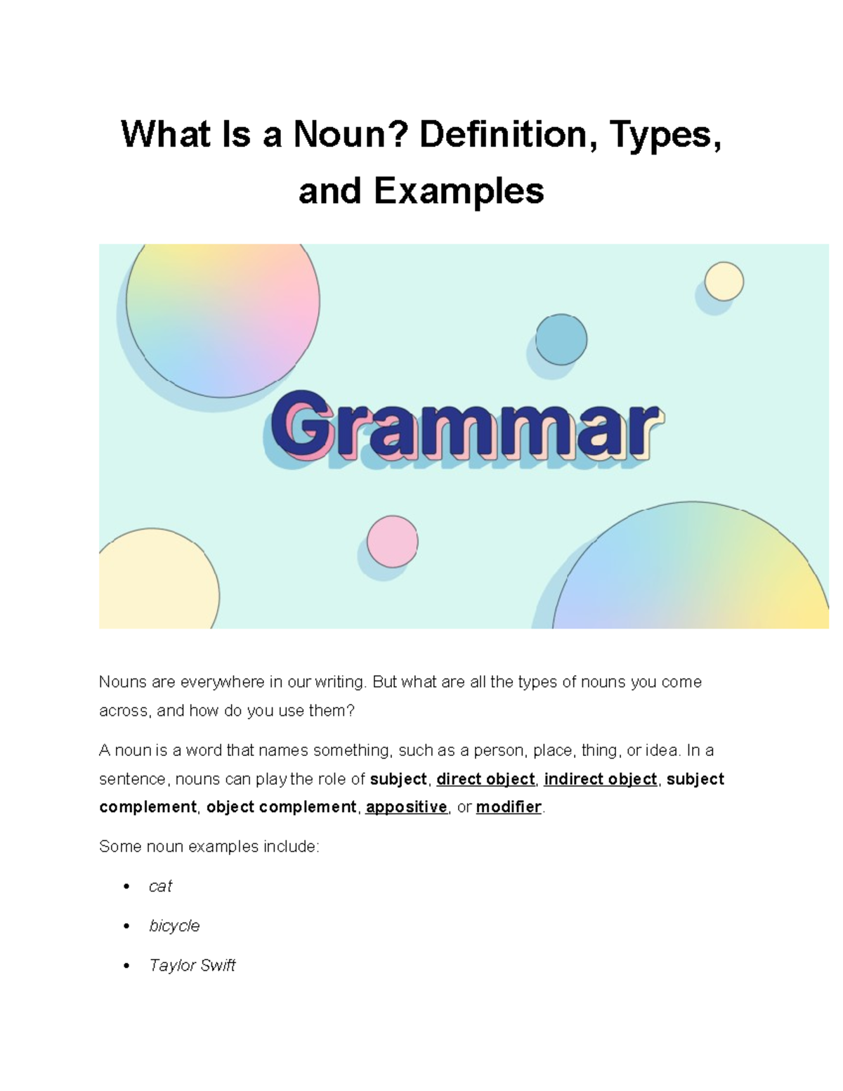 Week-2-Syntax - qweqwe - What Is a Noun? Definition, Types, and ...