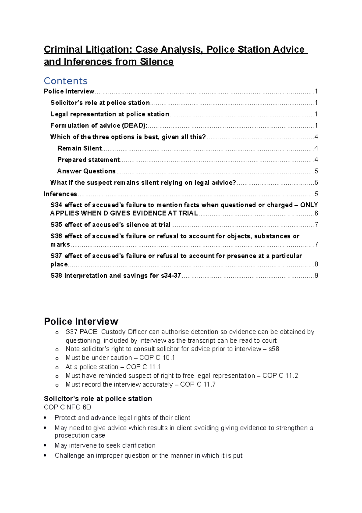 CRIM LIT Interview SOL ROLE - Criminal Litigation: Case Analysis ...