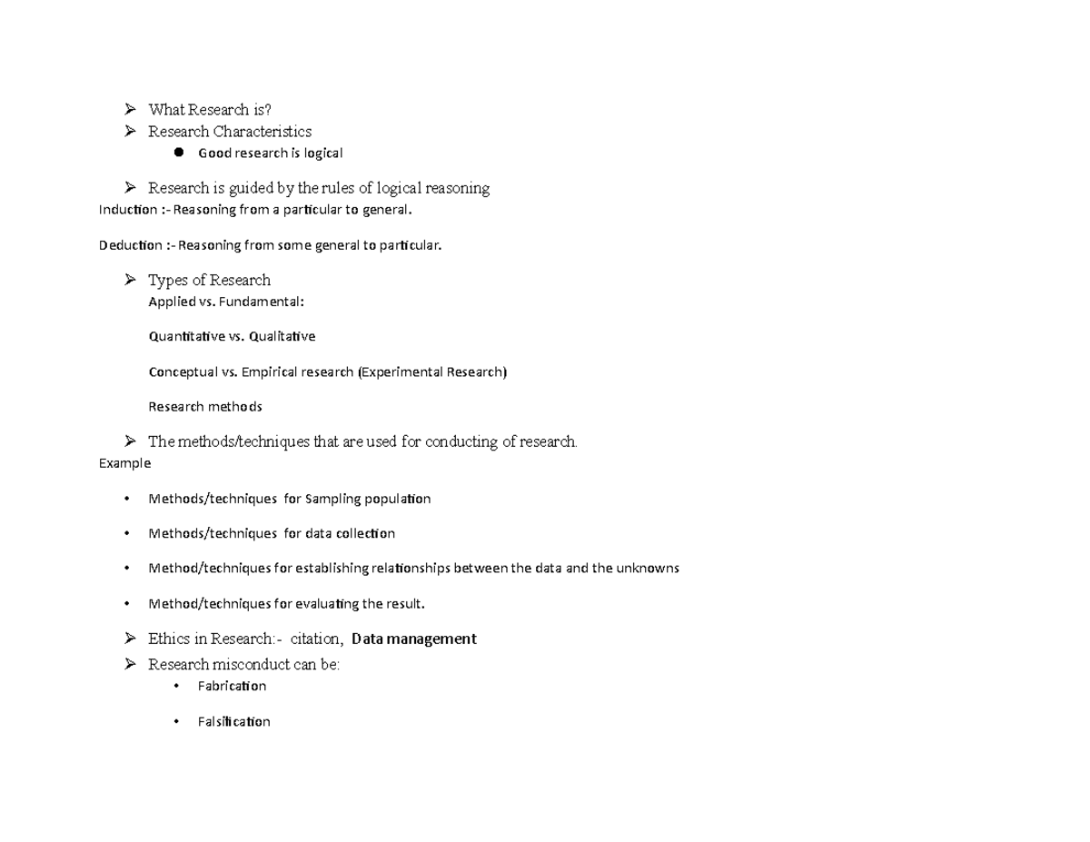 Research methdology - What Research is? Research Characteristics Good ...