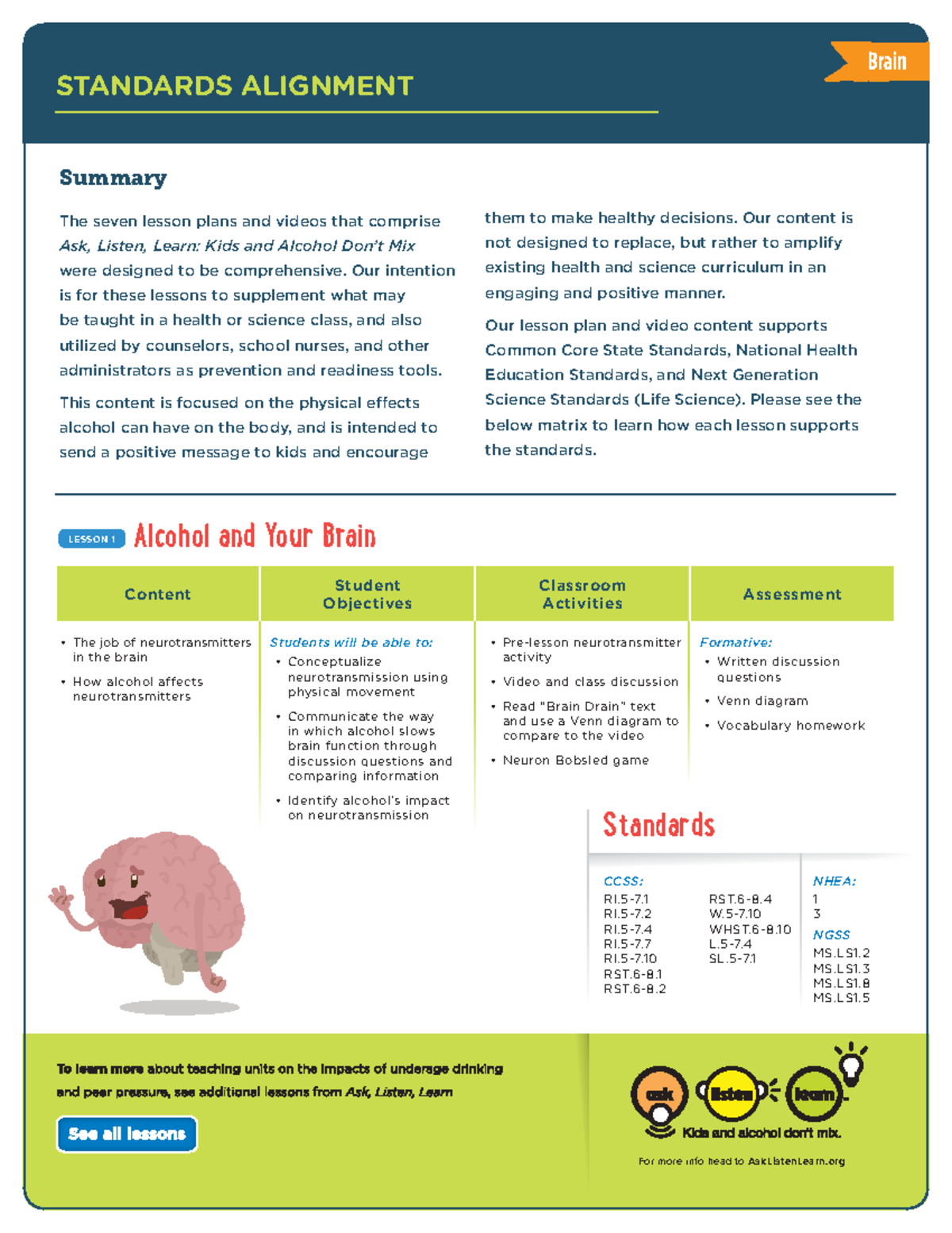 Week 2- Standards-alignment-lessons handout - STANDARDS ALIGNMENT ...