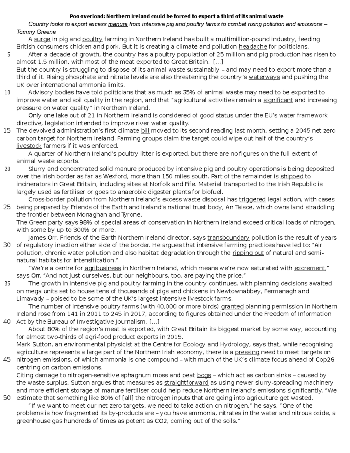 Poo overload - Texte en anglais pour vocabulaire grammaire conjugaison ...