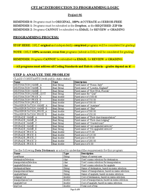 CPT167Lesson 3 - Lesson 3 - THE SELECTION STRUCTURE INTRODUCTION ...