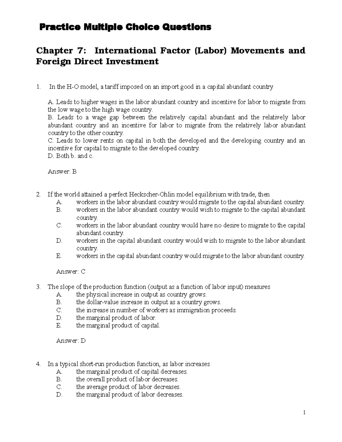Chapter 7 MC- Fac movements - Practice Multiple Choice Questions ...