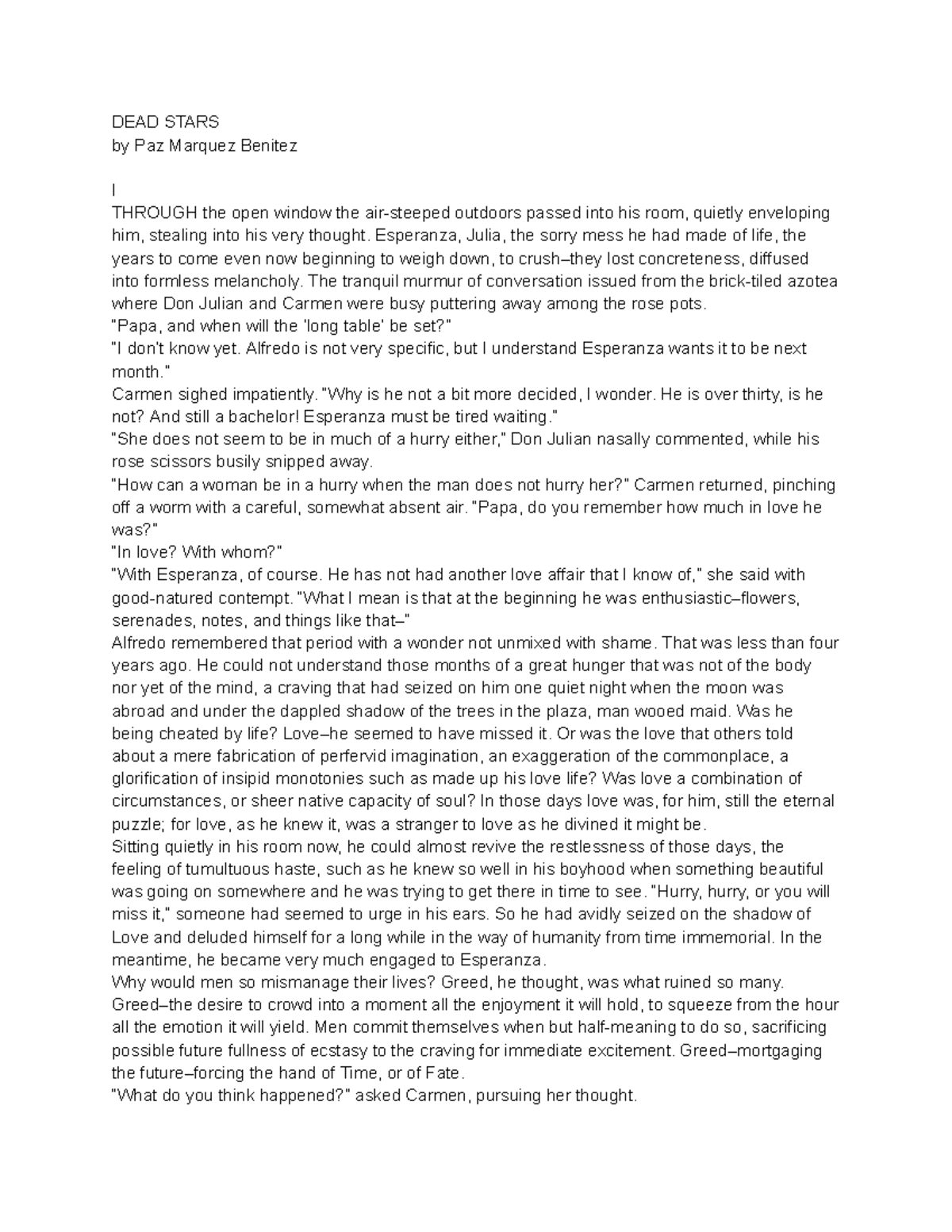 DEAD Stars - A story - DEAD STARS by Paz Marquez Benitez I THROUGH the ...