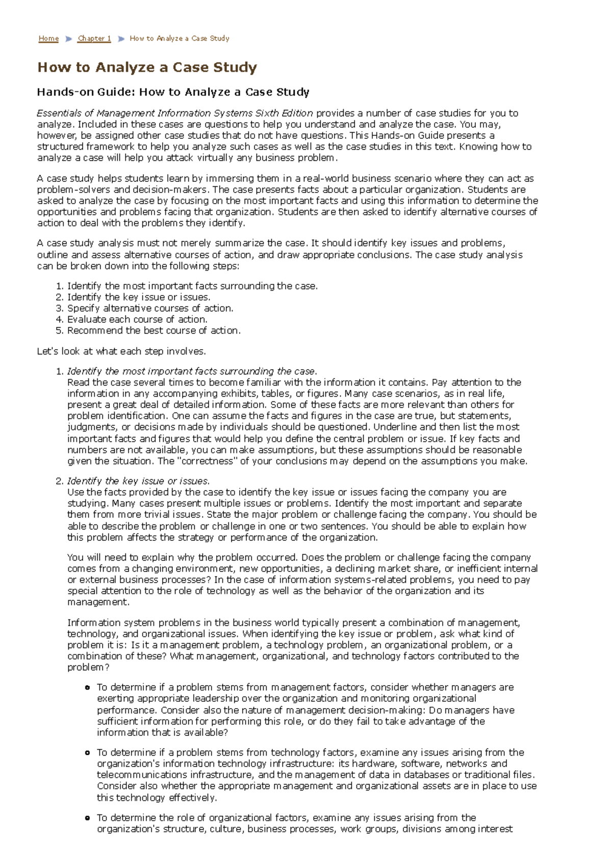 How to Analyze a Case Study - Included in these cases are questions to ...