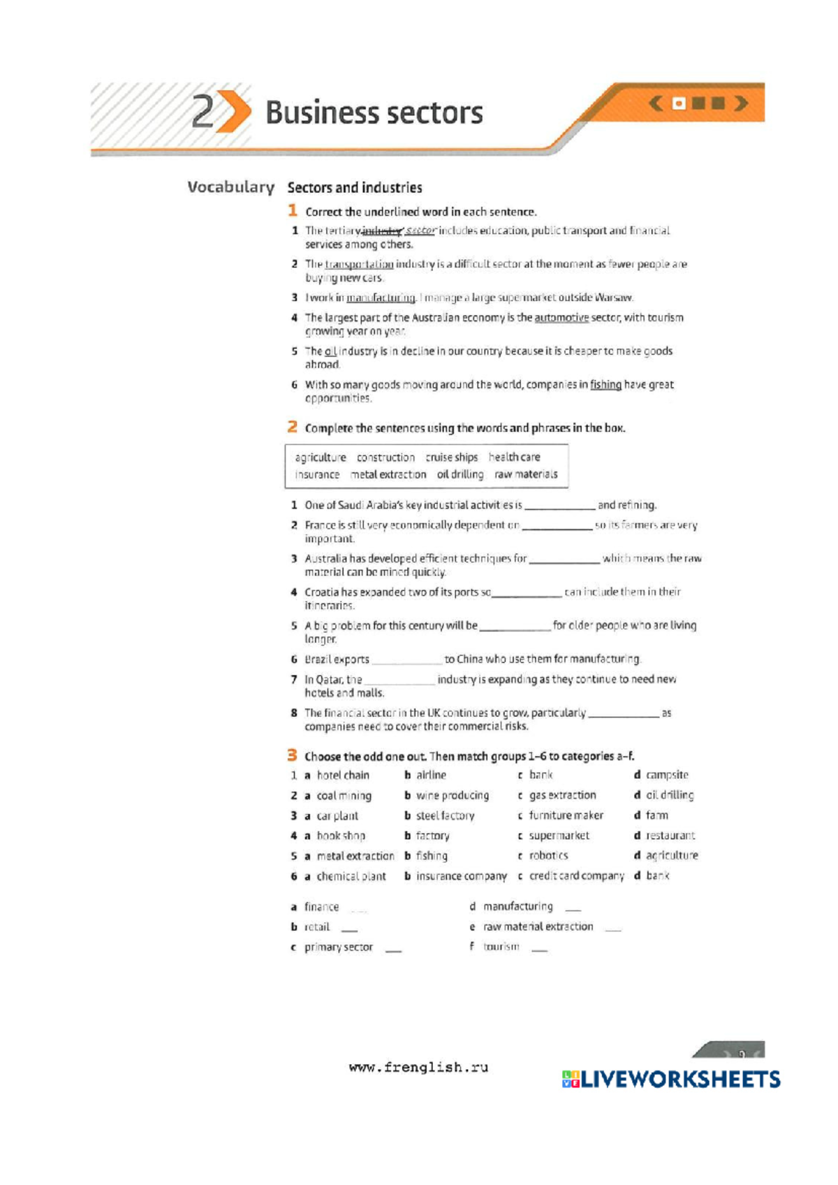 Document - Tiếng Anh thương mại - Business sectors Vocabulary Sectors ...