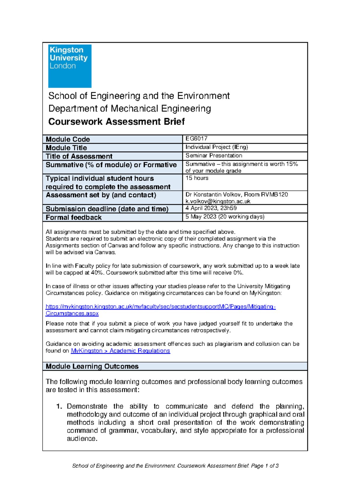EG6017 Assignment 3 - English for Academic and Professional Development ...