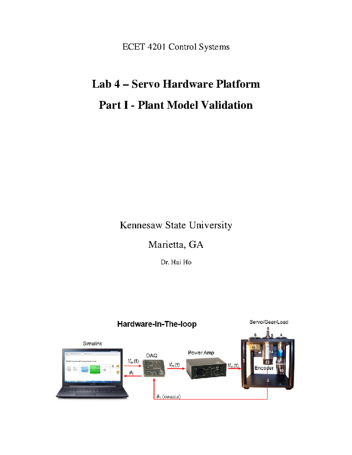 Lab4a1 - lab - ECET 4201 Control Systems Lab 4 – Servo Hardware ...