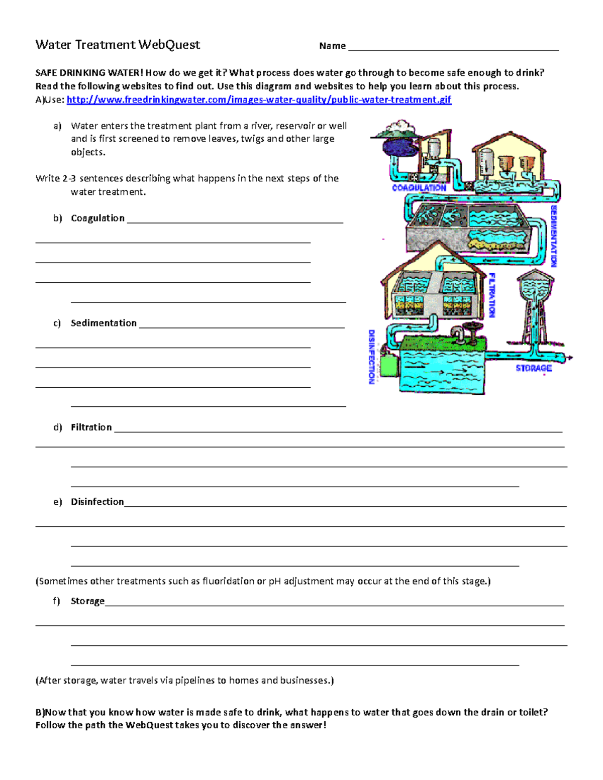 Water-Treatment-Webquest - Water Treatment WebQuest Name ...