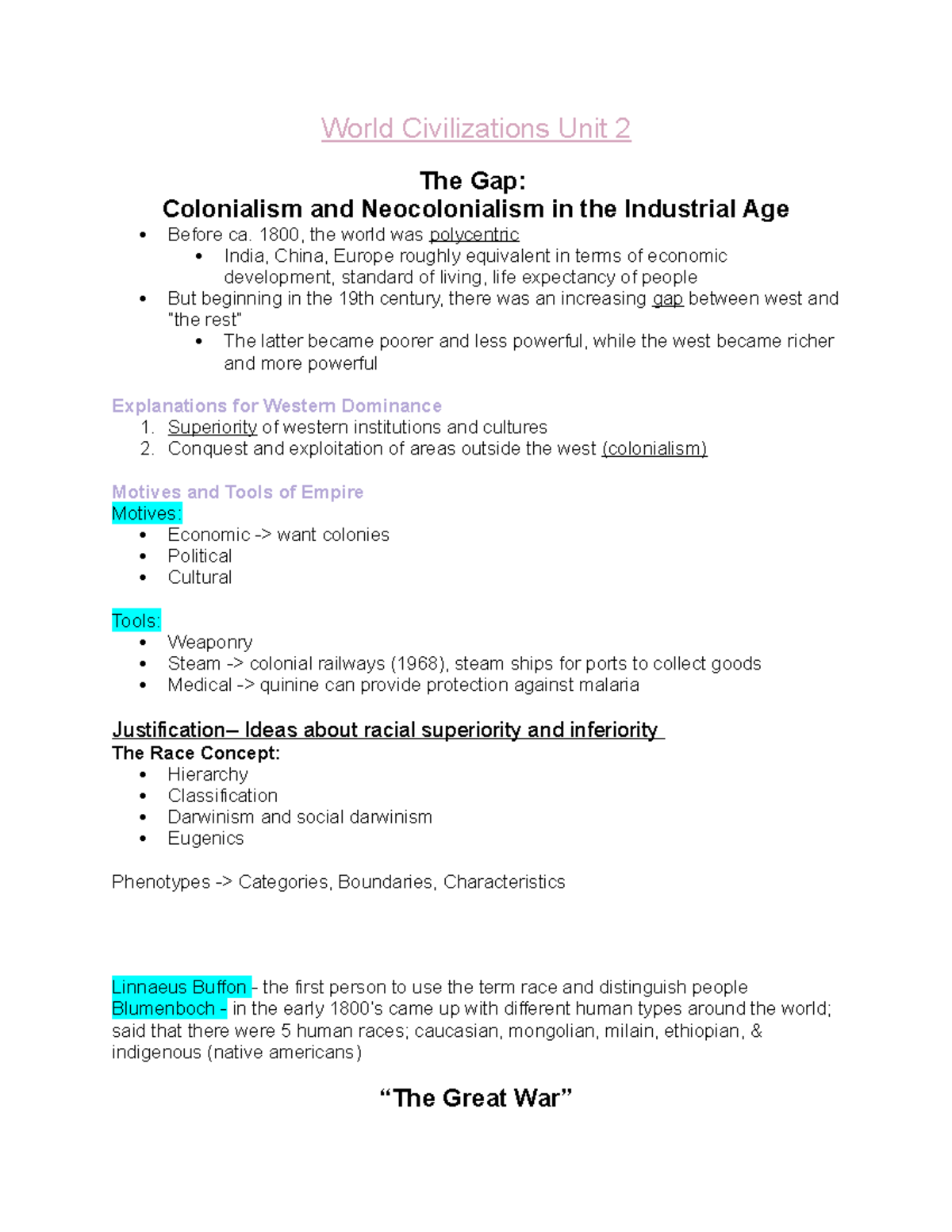 World Civilizations Unit 2 - 1800, the world was polycentric India ...