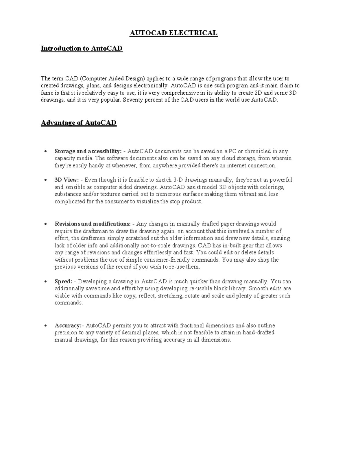 Autocad Electrical study material - AUTOCAD ELECTRICAL Introduction to ...