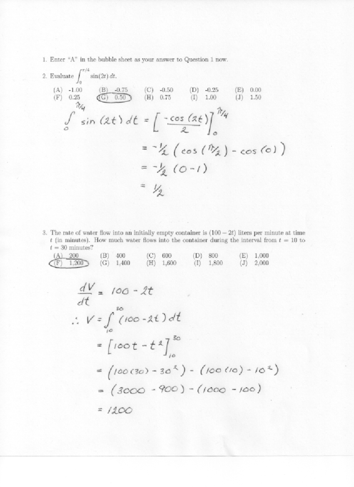 Exam April 2014, Questions and answers - Math101 - Studocu