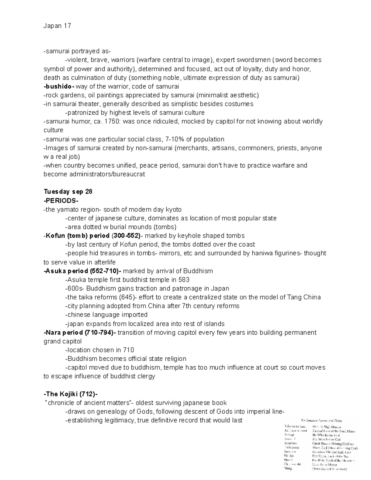 Japan 17 lecture notes -samurai portrayed as-violent, brave, warriors ...