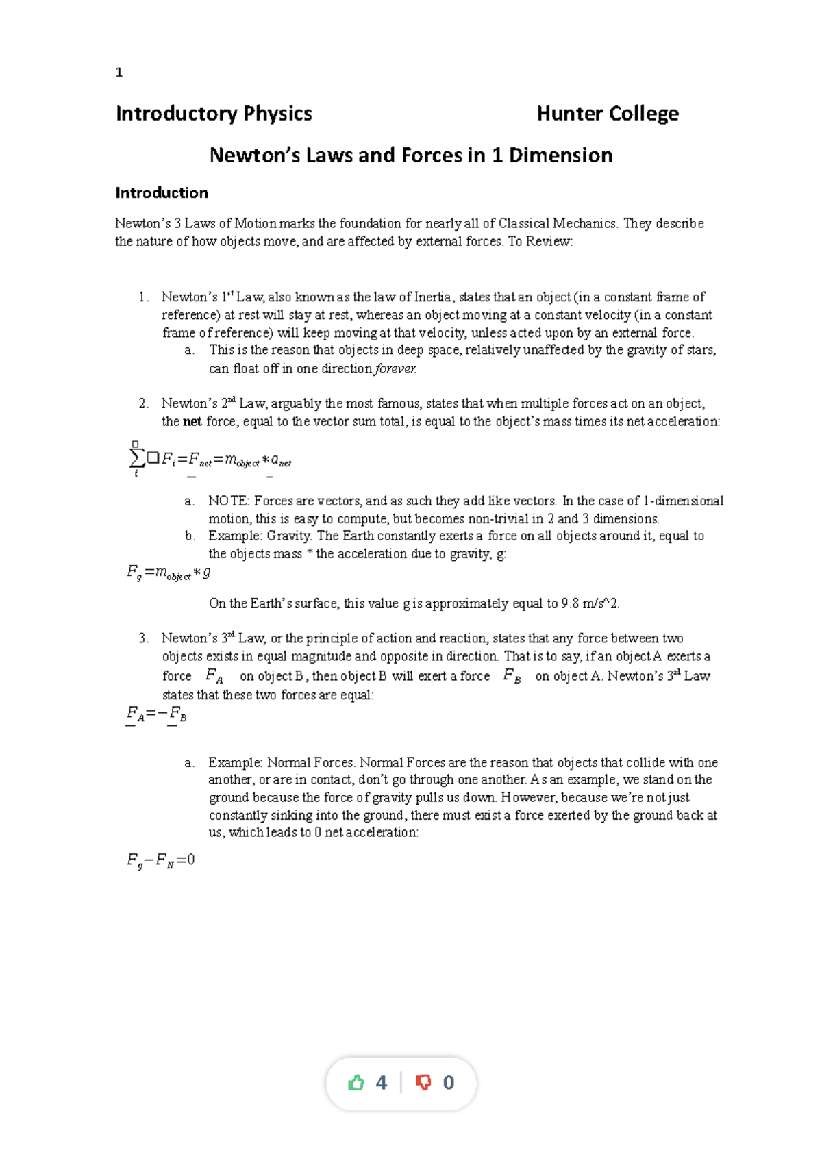 Phys-lab-4-lab-report compress - Introductory Physics Hunter College ...