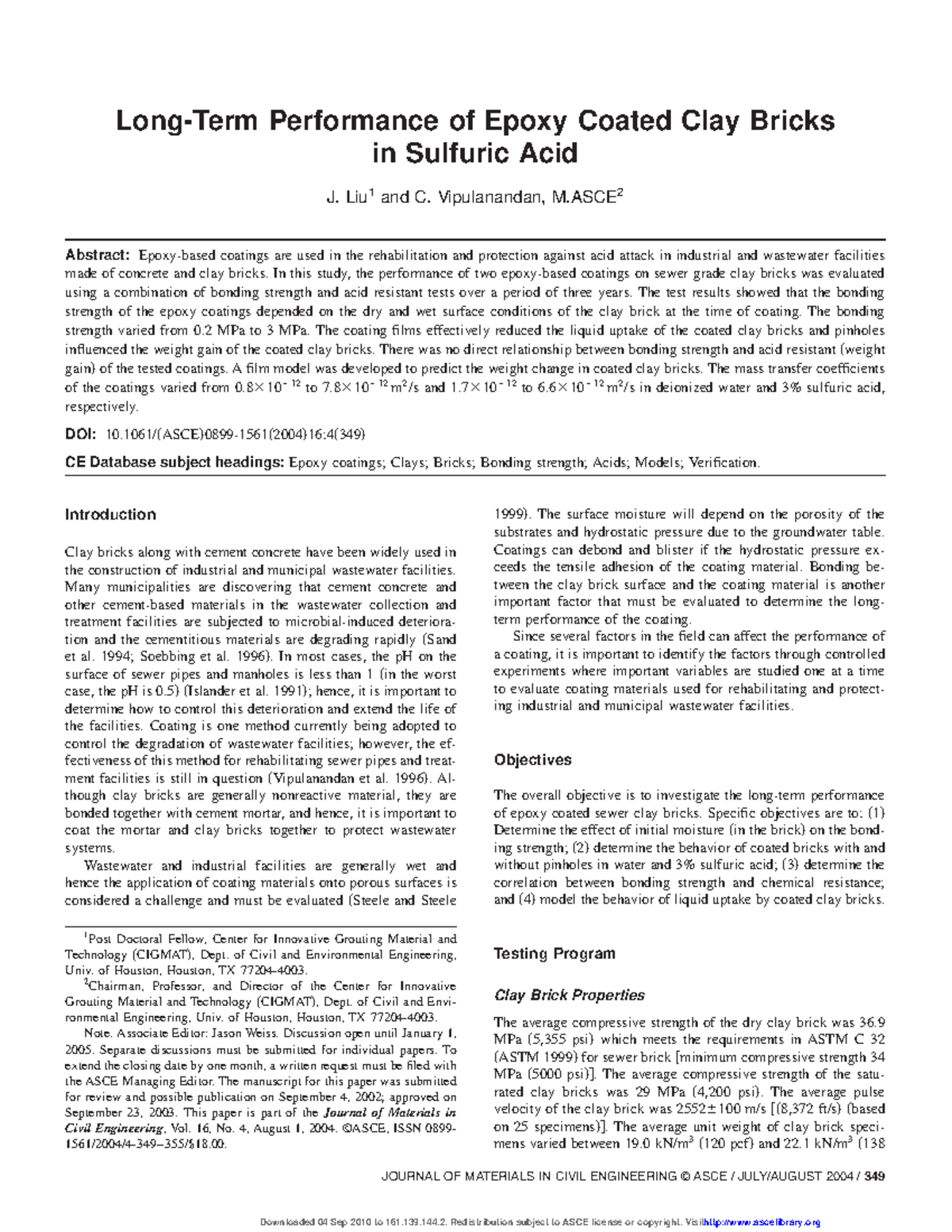 ,Dana Info=ascelibrary - Long-Term Performance of Epoxy Coated Clay ...