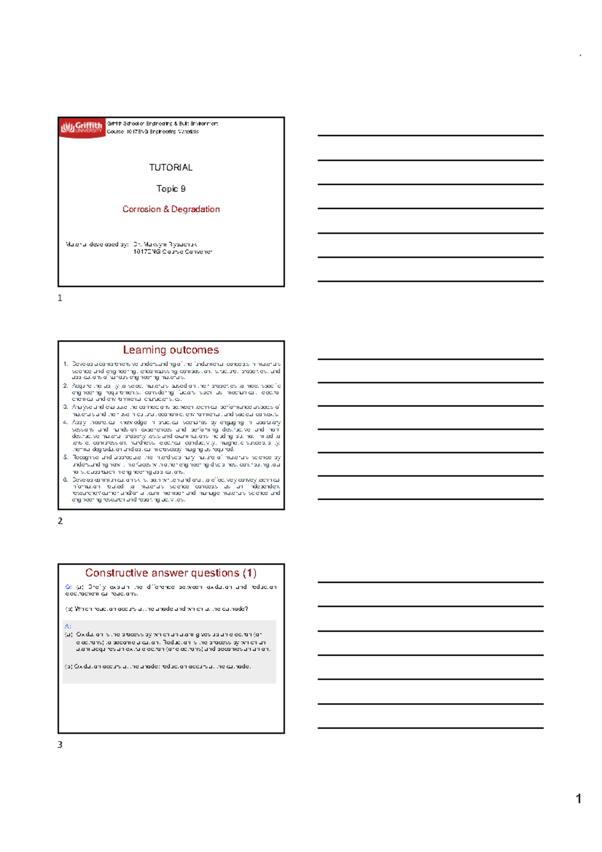 1017ENG-TUT 9 Corrosion Q%26A handouts - Griffith School of Engineering ...