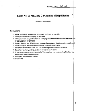 Midterm Exam 1 solutions - ME 2202 - Studocu