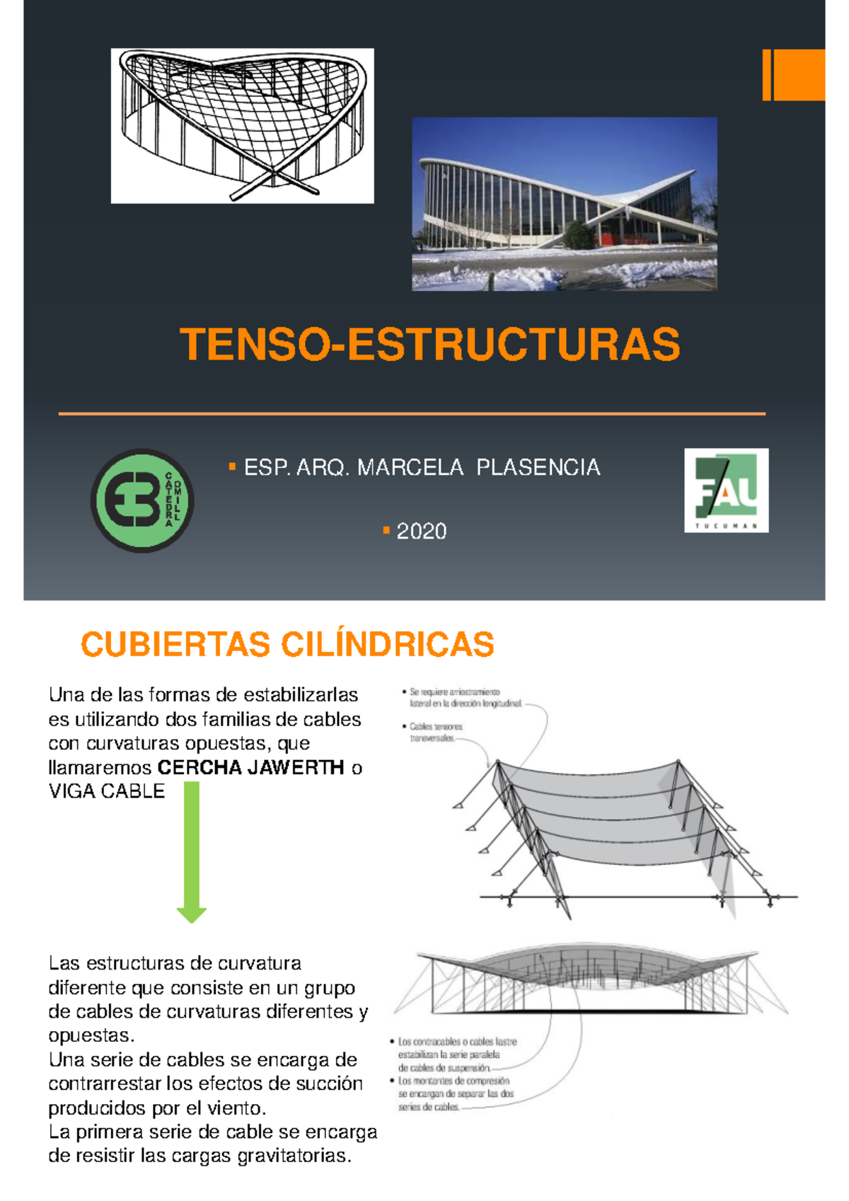 Tensoestructuras clase 2 - TENSO-ESTRUCTURAS ####### ESP. ARQ. MARCELA ...