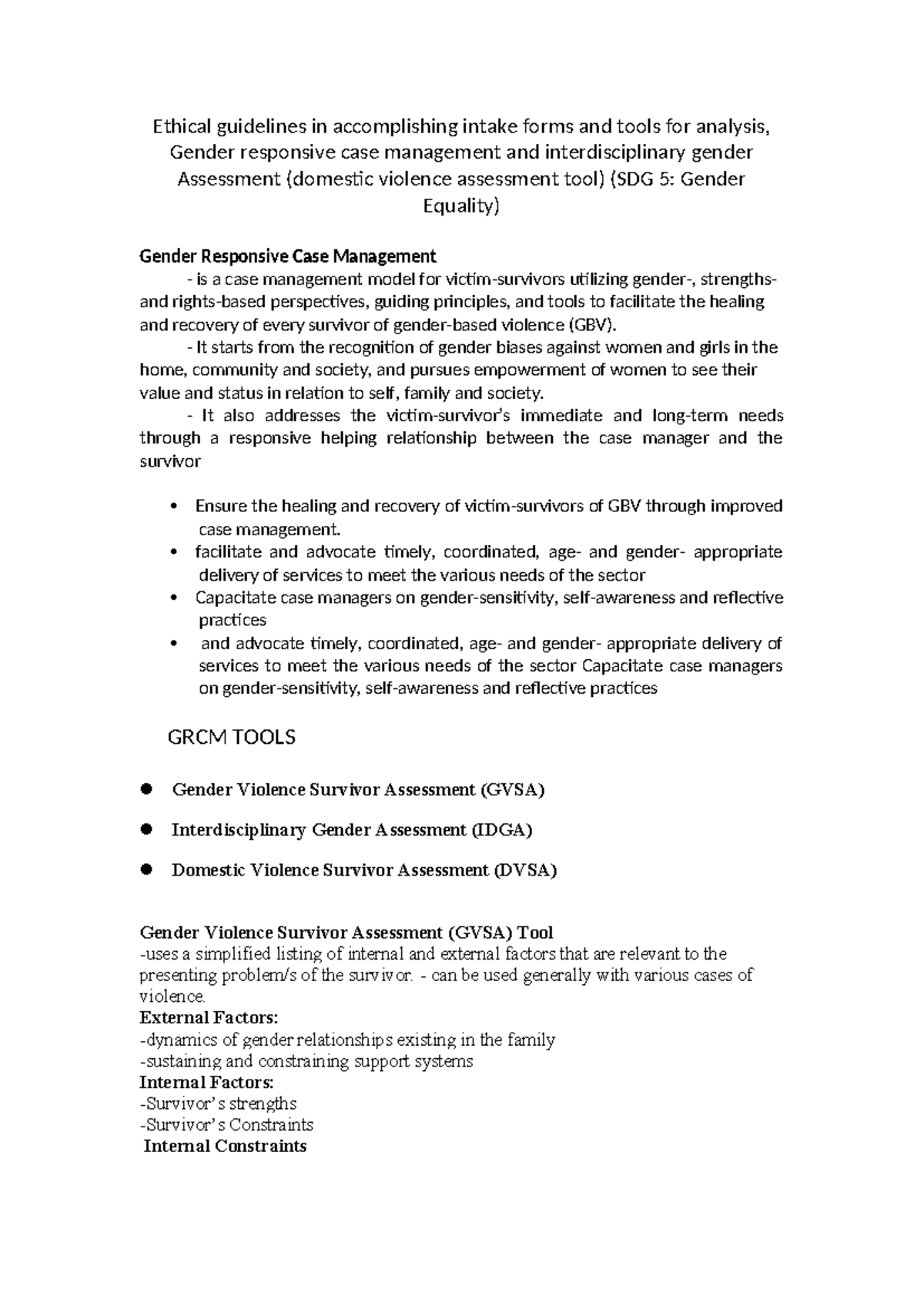 Group 3 Report SW110 2A - Ethical guidelines in accomplishing intake ...
