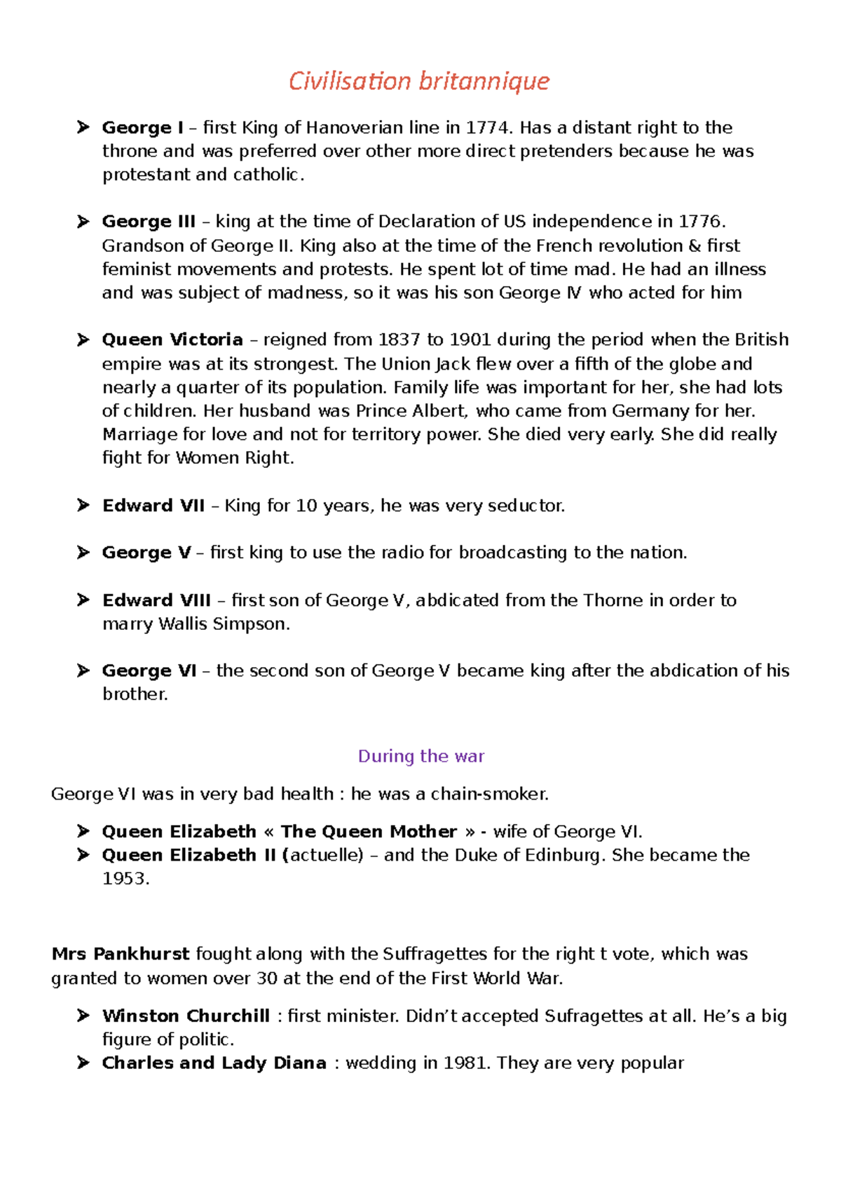 Civilisation britannique (Histoire) - Civilisation britannique George I ...