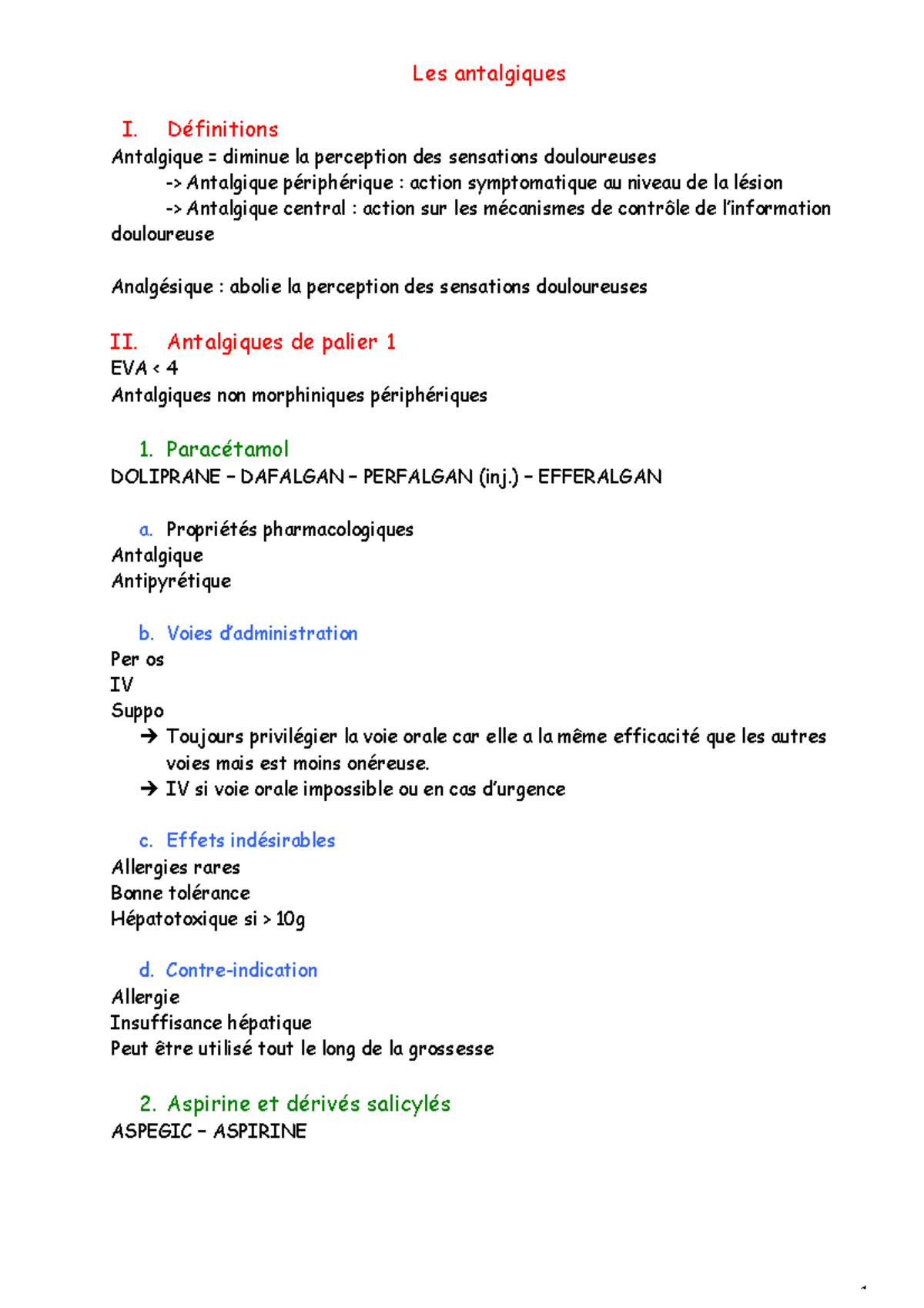 Les-antalgiques - S136243102 - Les antalgiques I. Définitions ...