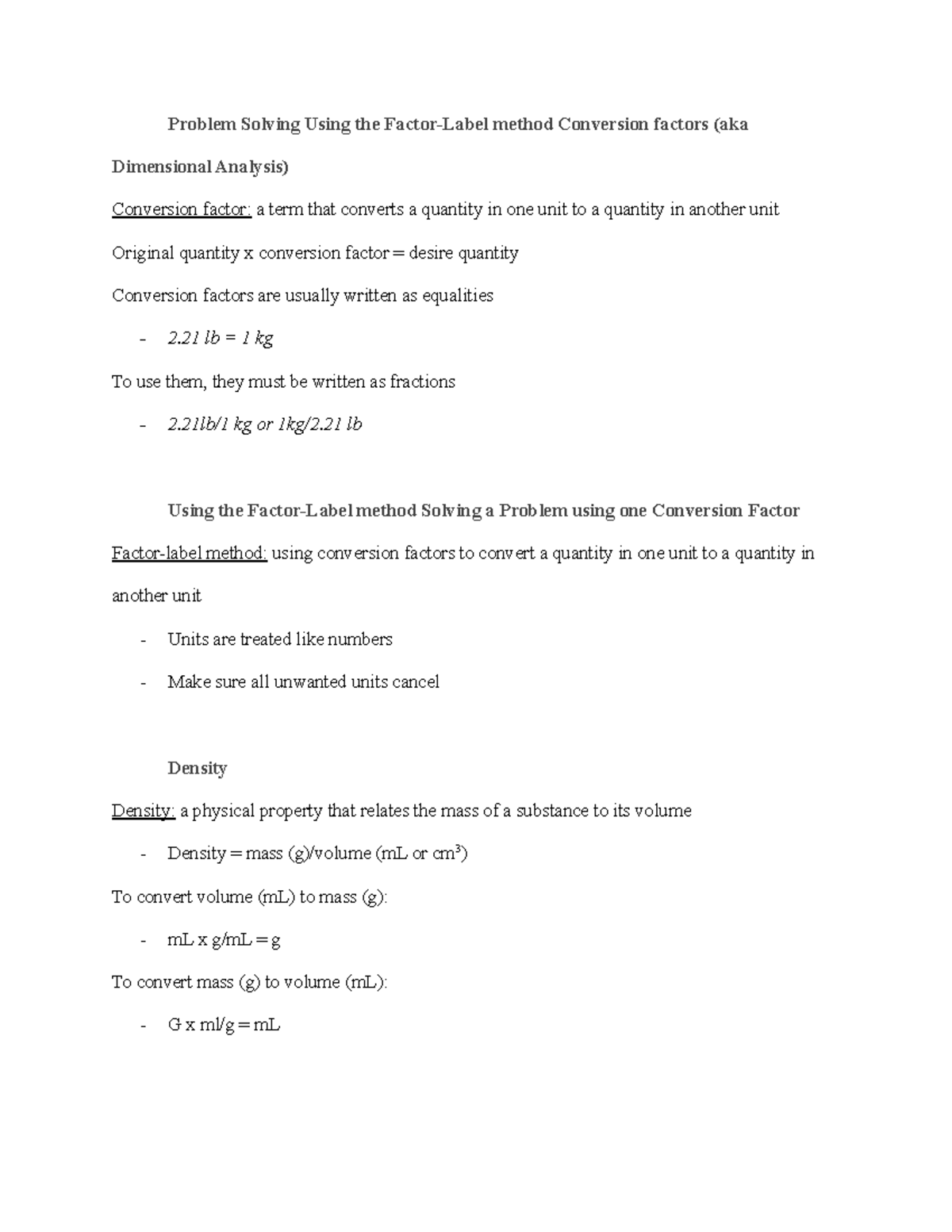 CHEM 110 Introductory to Chemistry Lecture Set 1 Part 13 - Problem Solving Using the Factor ...