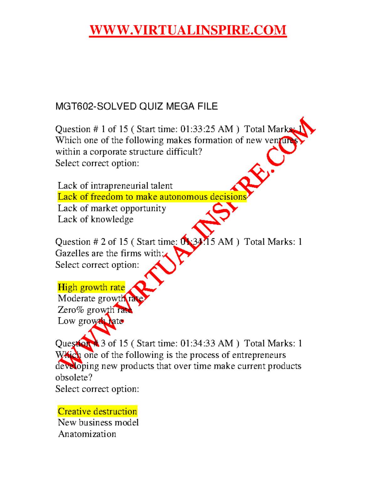 MGT602- Solved QUIZ MEGA FILE 150 Pages - MGT602-SOLVED QUIZ MEGA FILE ...