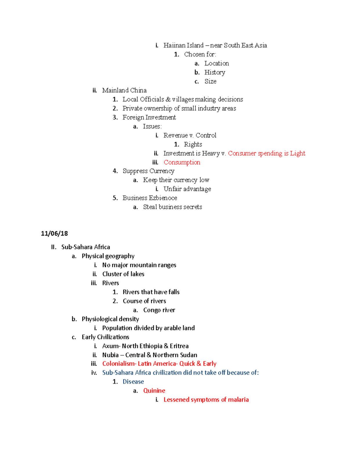 Geography Exam 4 Notes pg 2 - i. Haiinan Island – near South East Asia ...