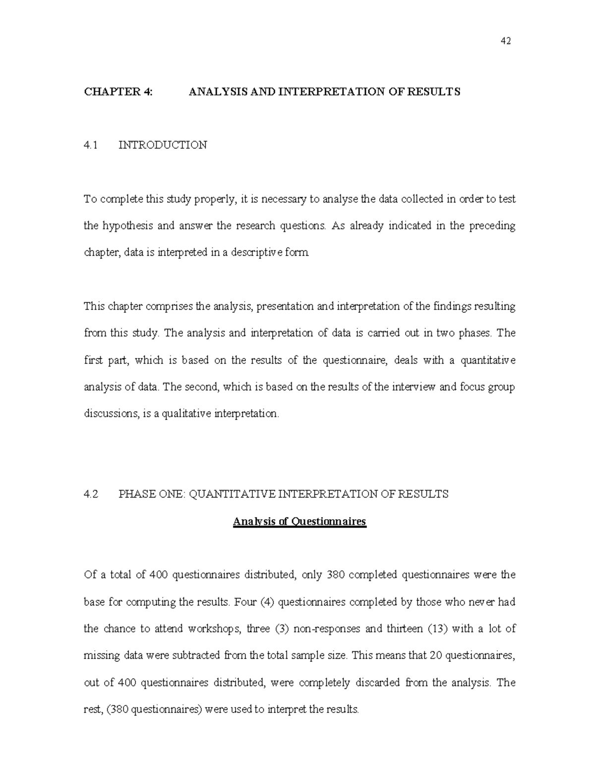 Chapter 4 Analysis and Interpretation of analysis - CHAPTER 4: ANALYSIS ...