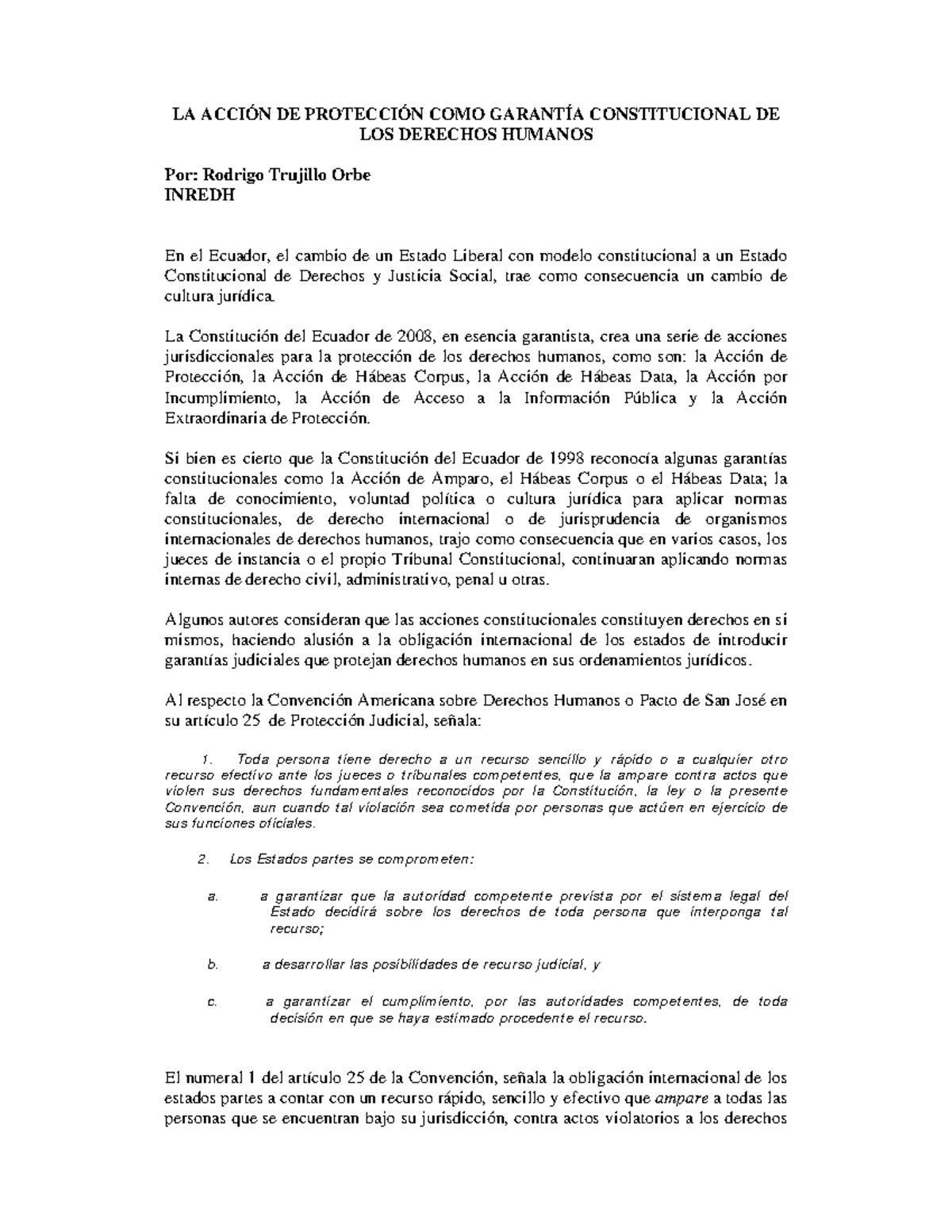 La Accion De Proteccion En El Ecuador 2022 Univer La AcciÓn De