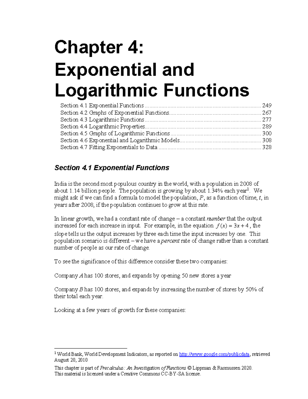 Chapter 4 - Tutorial work in MBAF - This chapter is part of Precalculus: An Investigation of ...