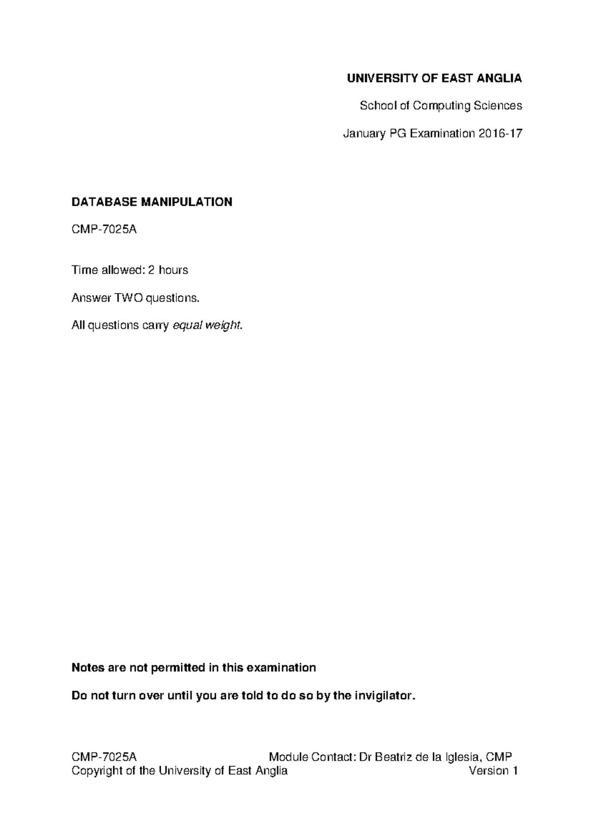 CMP-7025A - Database Manipulation.pdf - UNIVERSITY OF EAST ANGLIA ...
