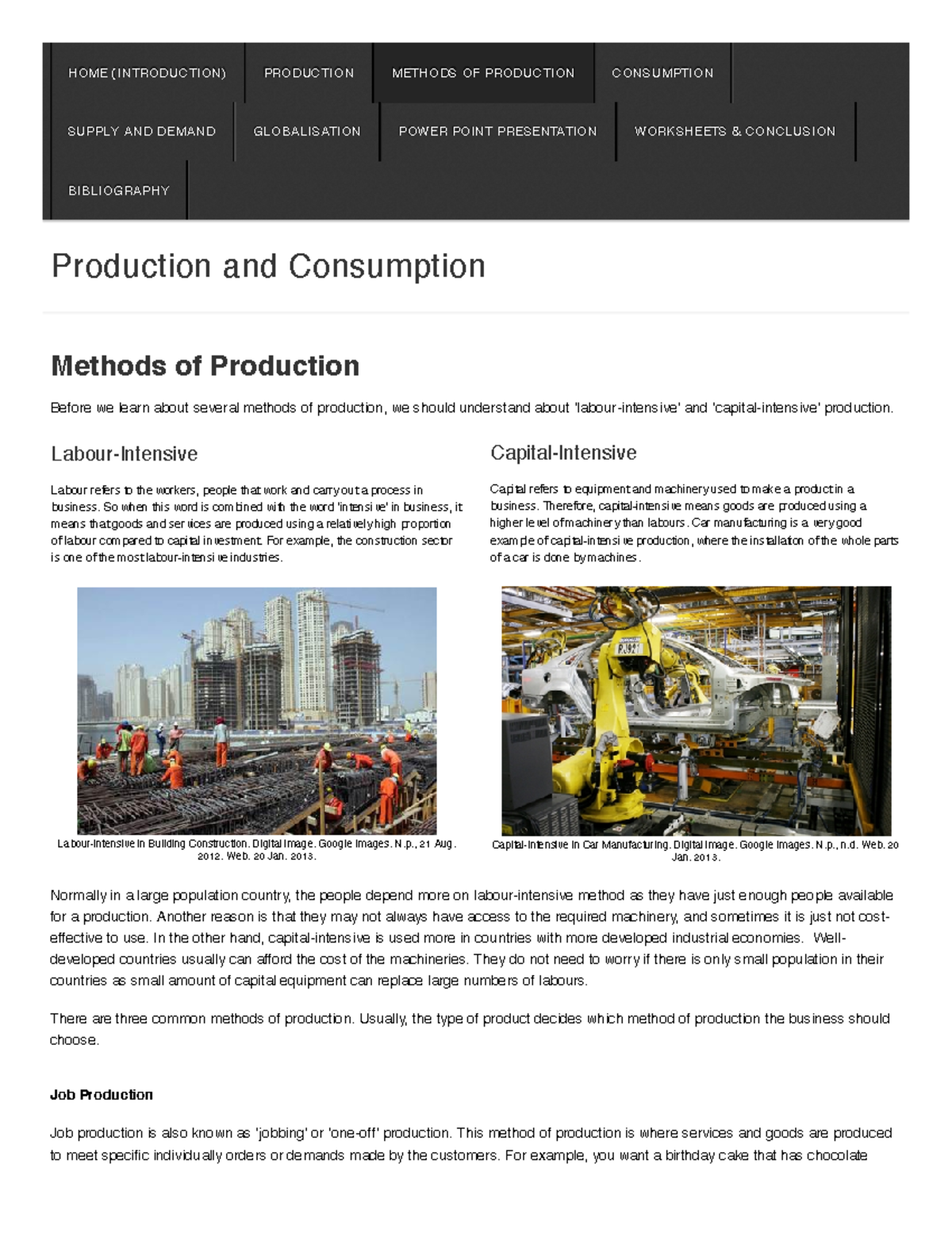 Methods of Production - business studies - MGT 60104 - StuDocu