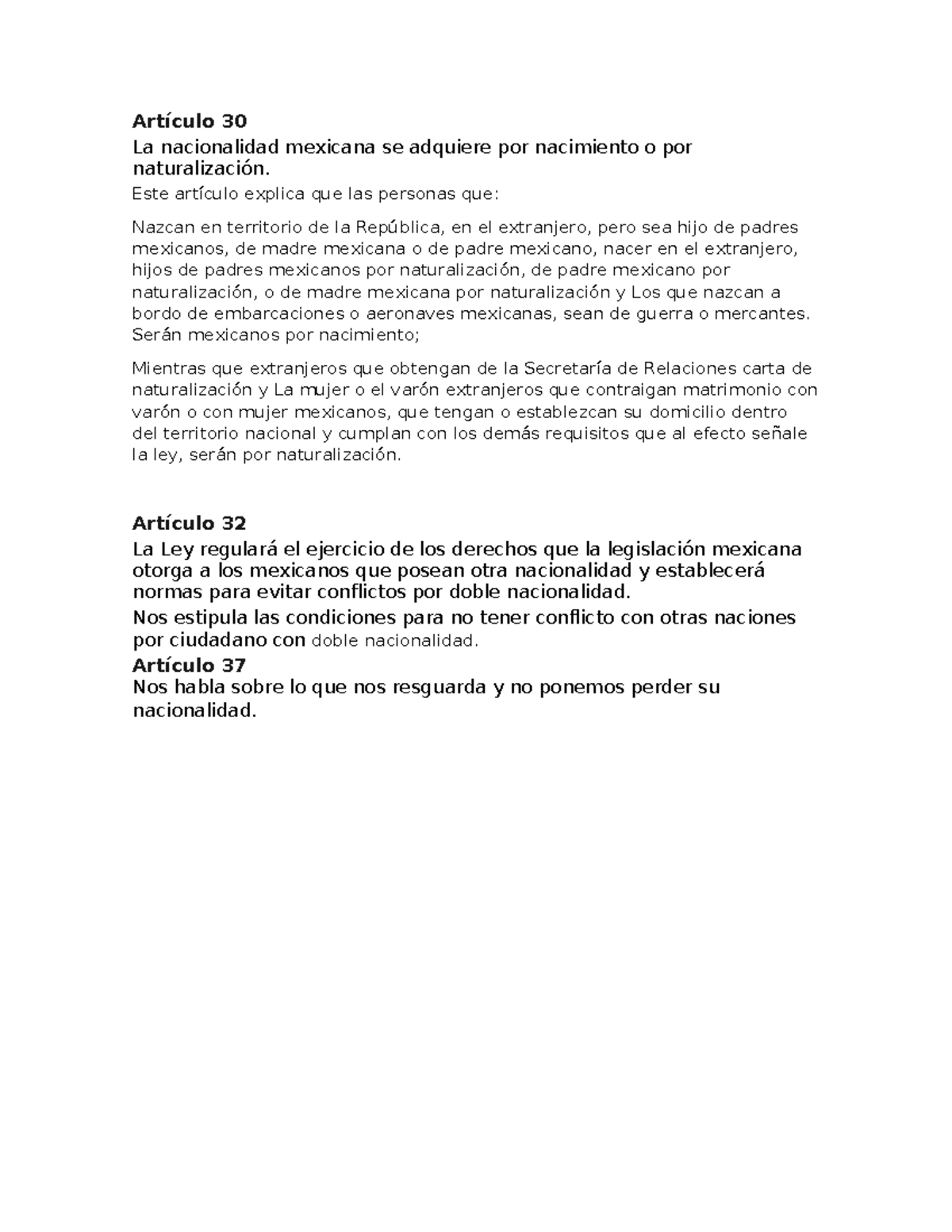 DER INT TAR - Tipos de nacionalidad - Artículo 30 La nacionalidad ...