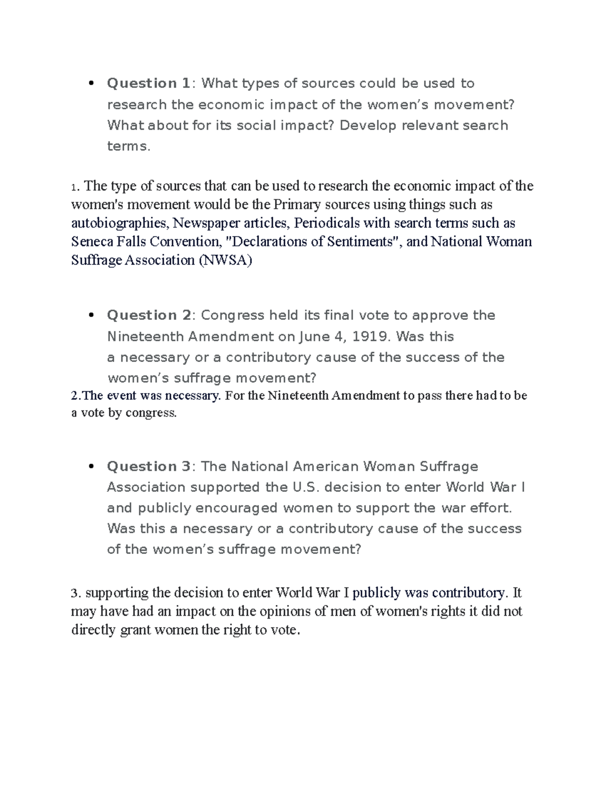 Question 1 What types of sources could be used to research t - 1. The ...