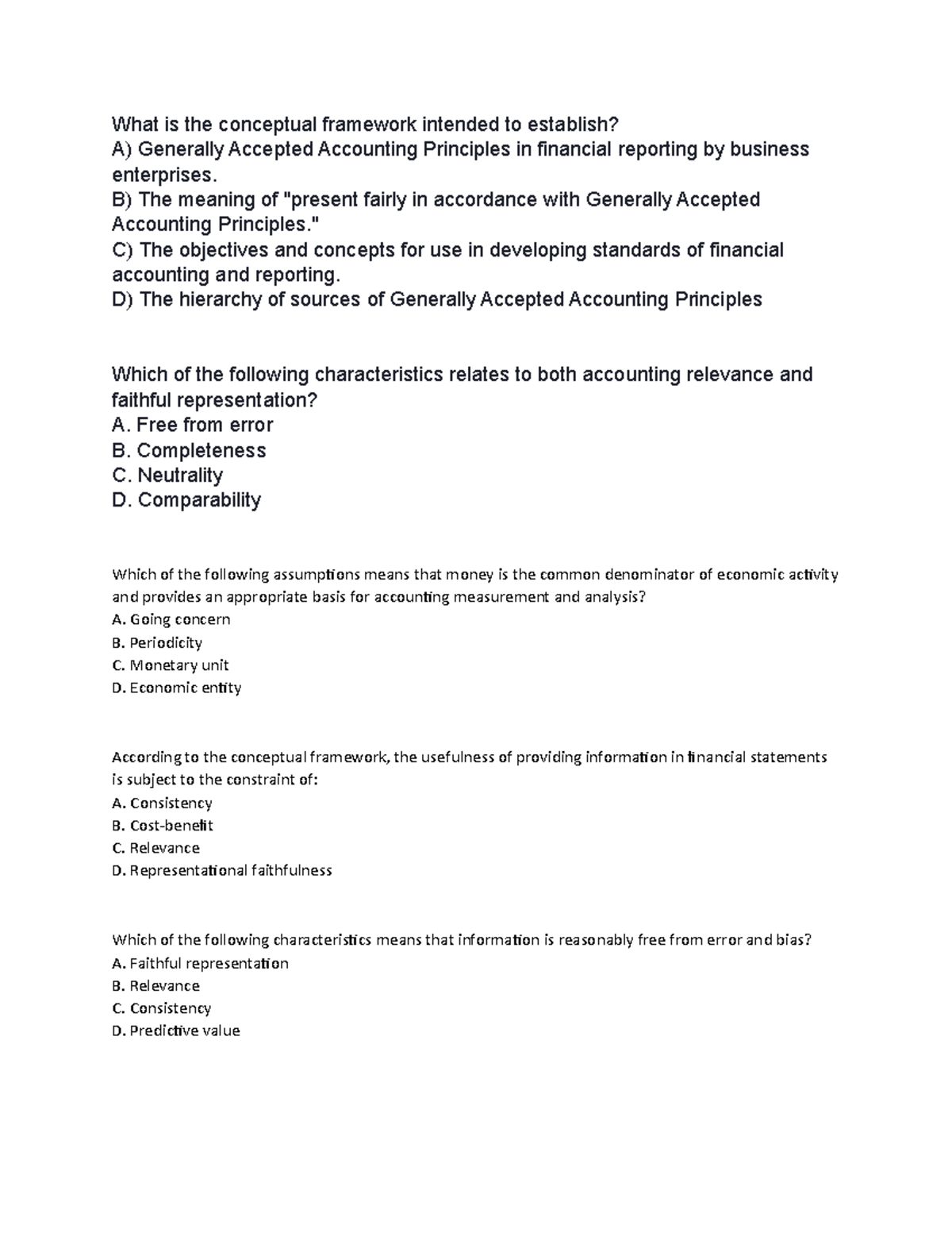 Practice Chap2 - What is the conceptual framework intended to establish ...