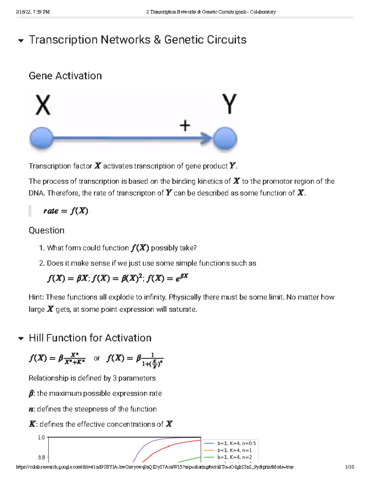 2 Transcription Networks & Genetic Circuits.ipynb - Colaboratory - Transcription Networks ...