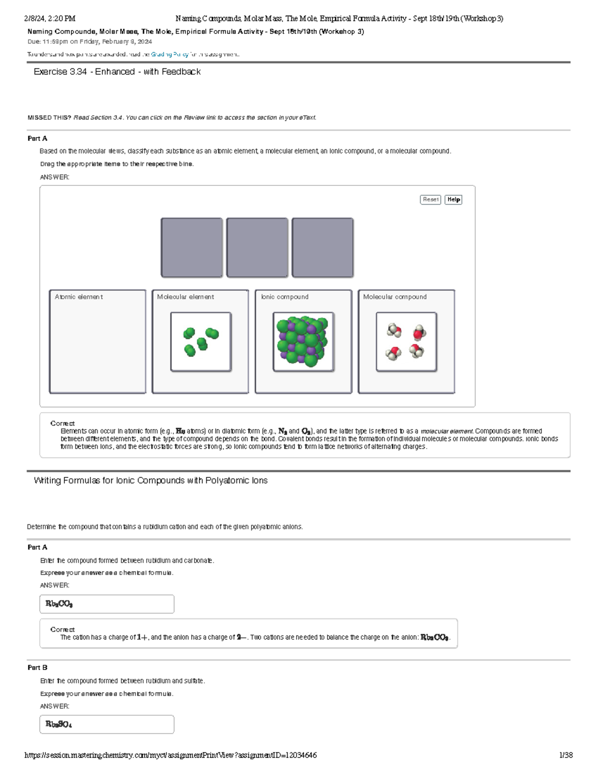 Naming Compounds, Molar Mass, The Mole, Empirical Formula Activity ...